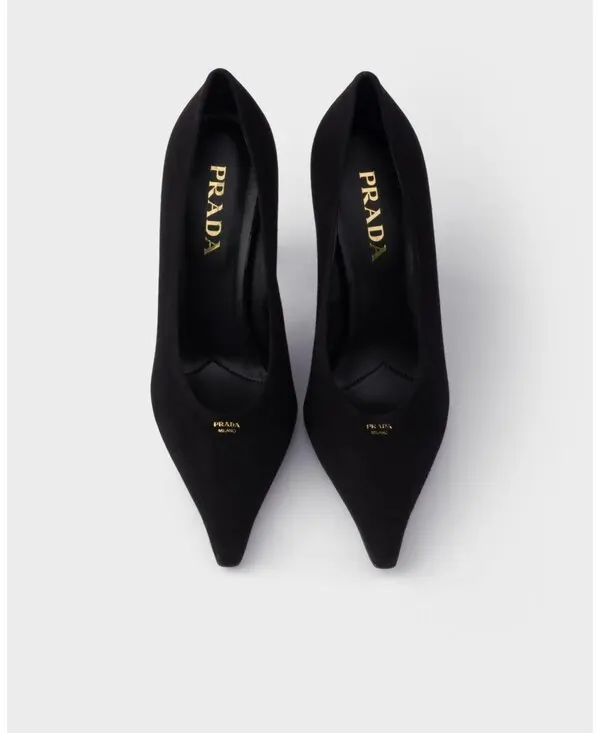 Prada Suede Pointy Toe Pumps