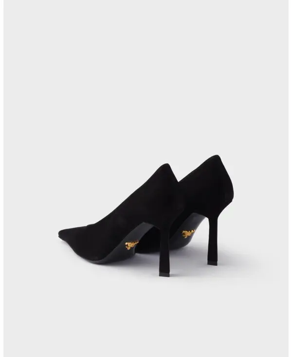 Prada Suede Pointy Toe Pumps