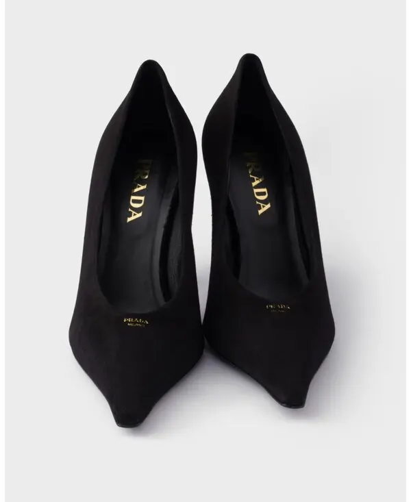 Prada Suede Pointy Toe Pumps