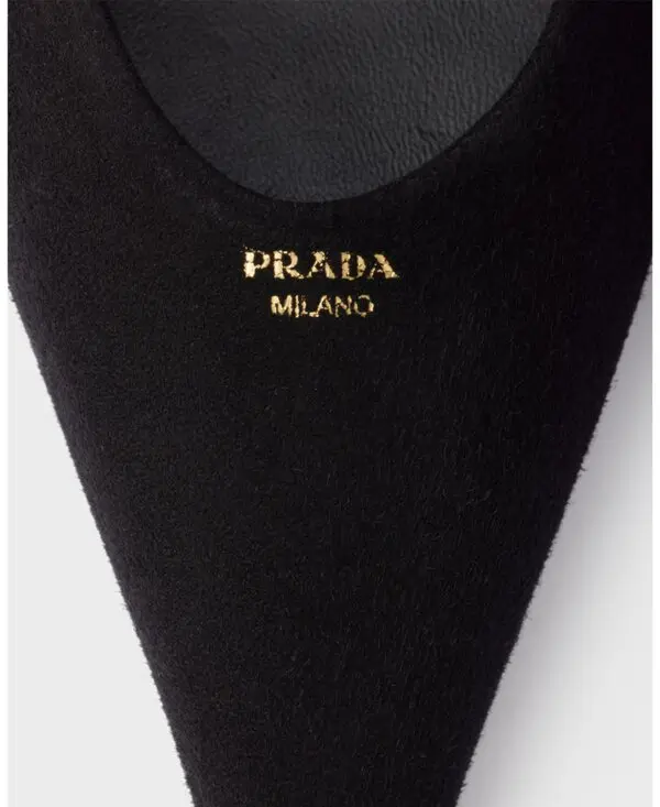 Prada Suede Pointy Toe Pumps
