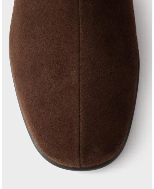 Prada Stretch Suede Booties