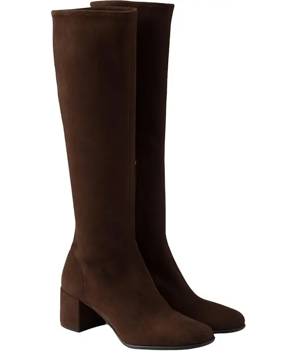 Prada Stretch Suede Boots