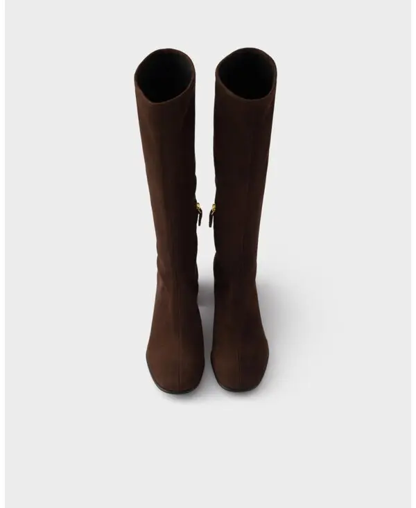 Prada Stretch Suede Boots