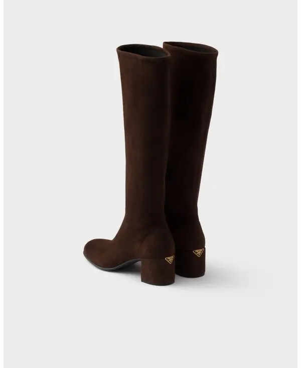 Prada Stretch Suede Boots