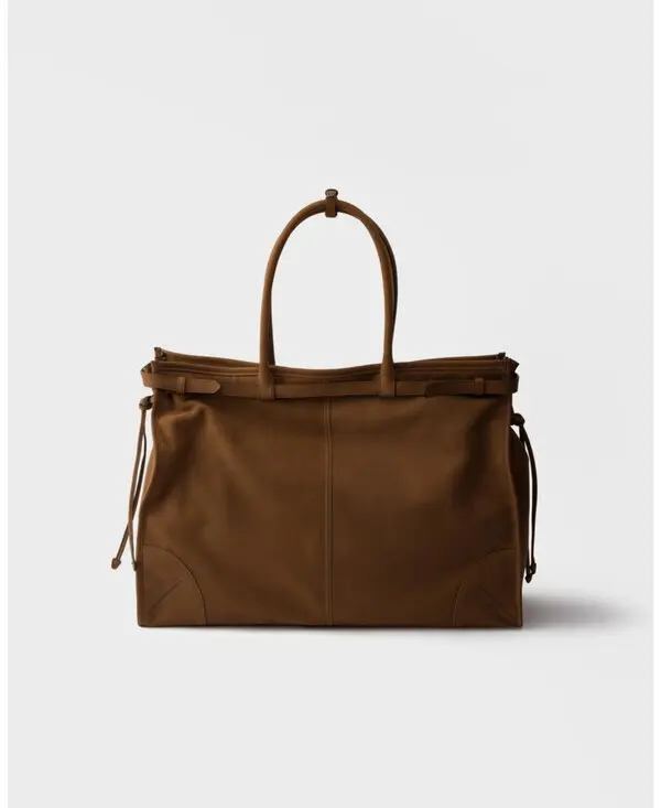 Prada Bonnie Nubuck Leather Tote Bag