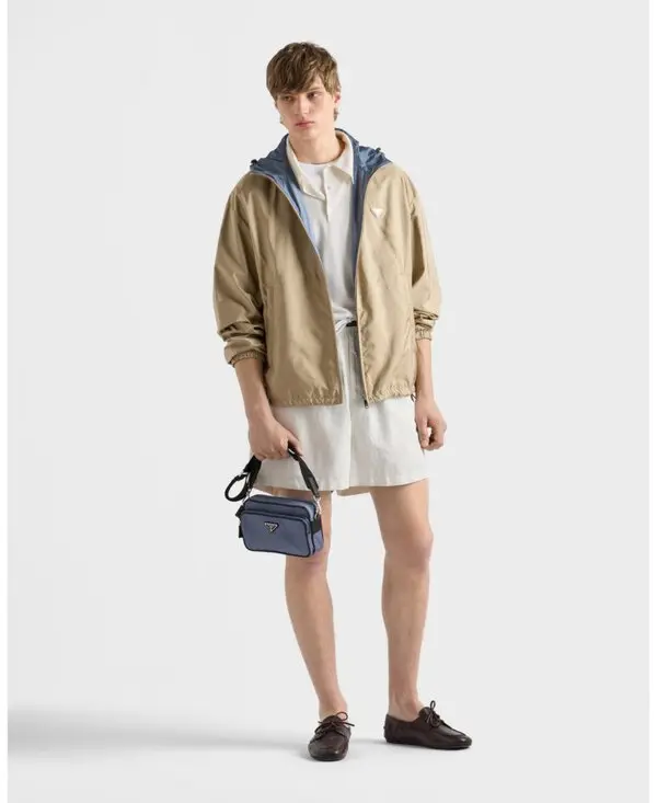 Prada Re-nylon And Saffiano Leather Shoulder Bag