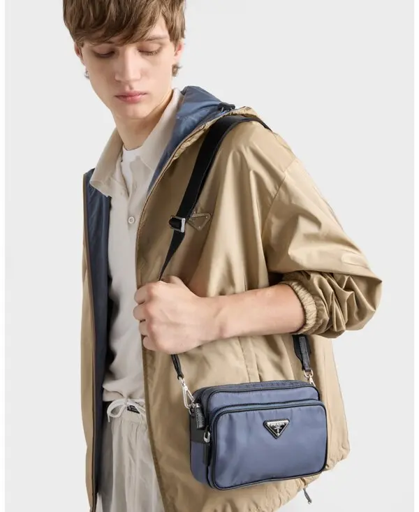 Prada Re-nylon And Saffiano Leather Shoulder Bag