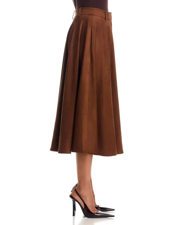 French Connection Sonja Faux Suede Flared Skirt