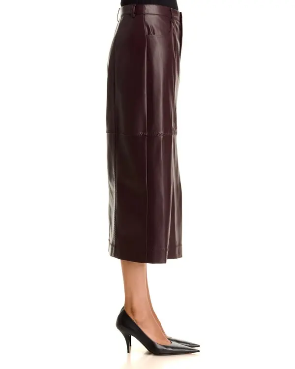 French Connection Madeline Faux Leather Midi Skirt