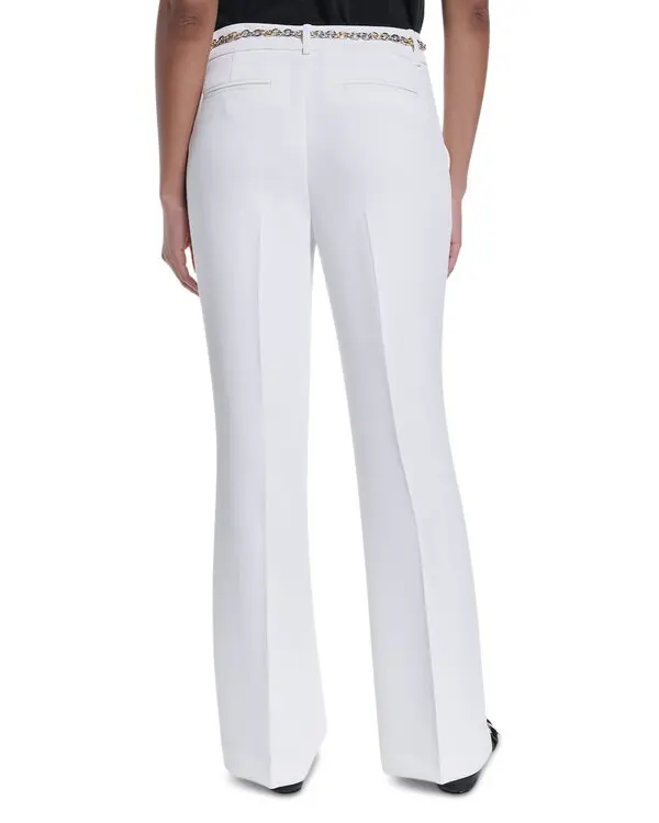 Karl Lagerfeld Paris Tailored Chain Belt Trousers - Soft White