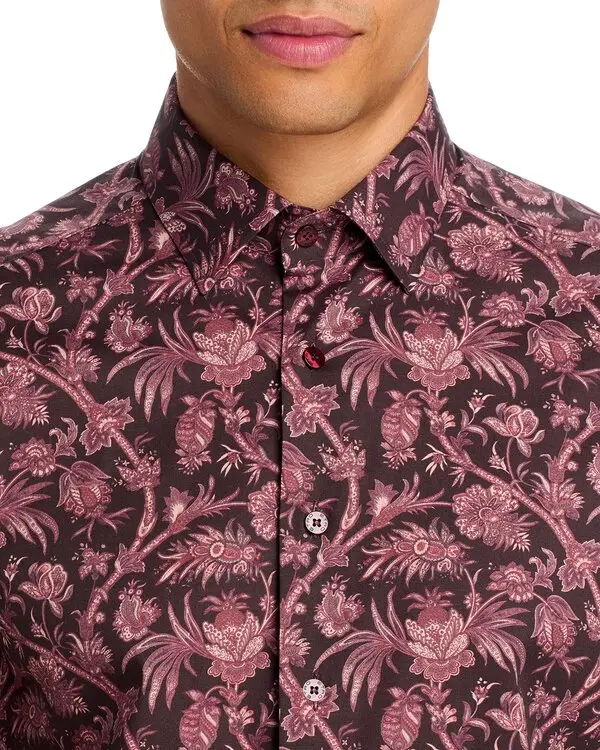Etro Paisley Print Cotton Blend Shirt
