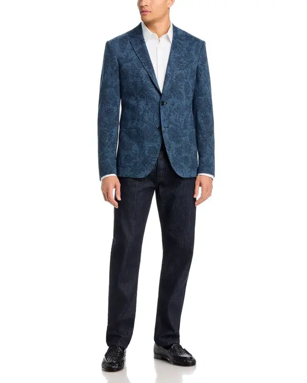 Etro Regular Fit Printed Paisley Cotton Blend Jacket