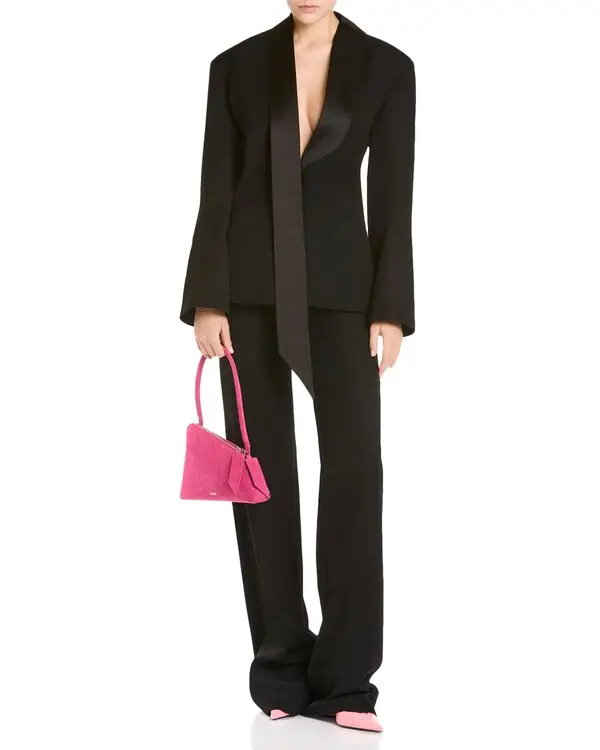 Attico Wool & Satin Tuxedo Jacket