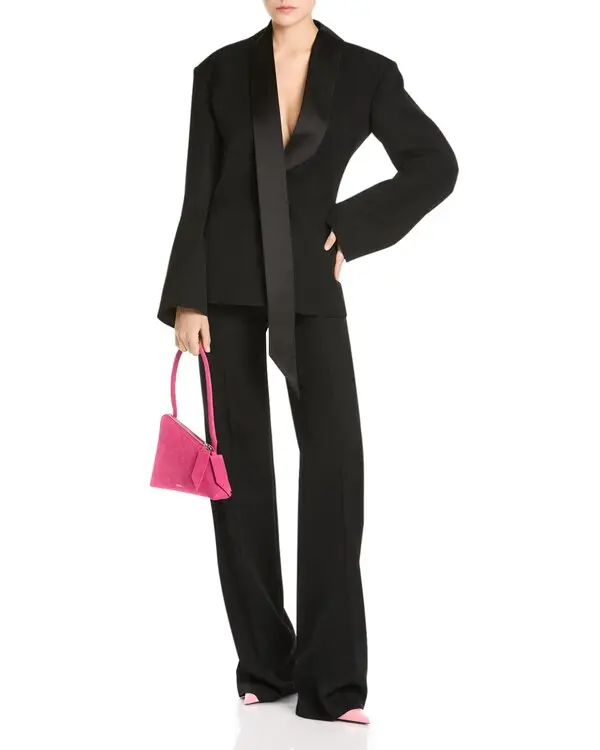 Attico Wool & Satin Tuxedo Jacket