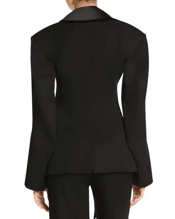 Attico Wool & Satin Tuxedo Jacket