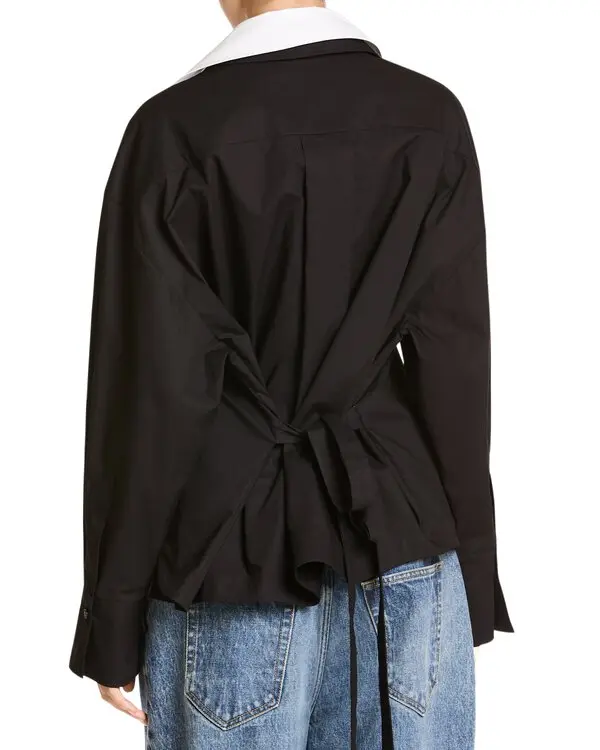 Attico Layered Look Button Front Shirt