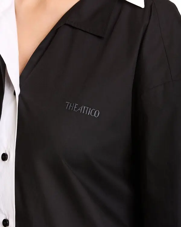 Attico Layered Look Button Front Shirt