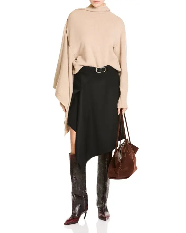 Attico Wool Attached Scarf Sweater