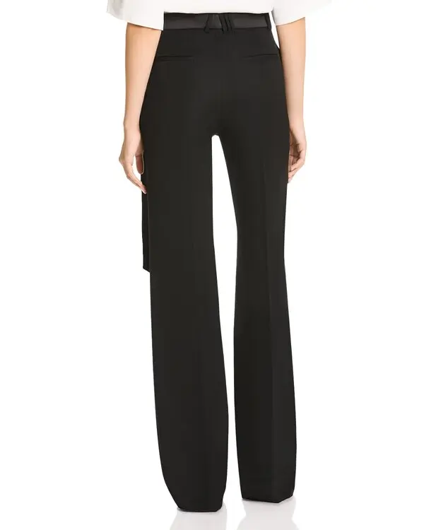Attico Wrap Waist Wool Tuxedo Pants