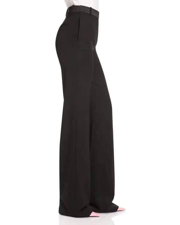 Attico Wrap Waist Wool Tuxedo Pants