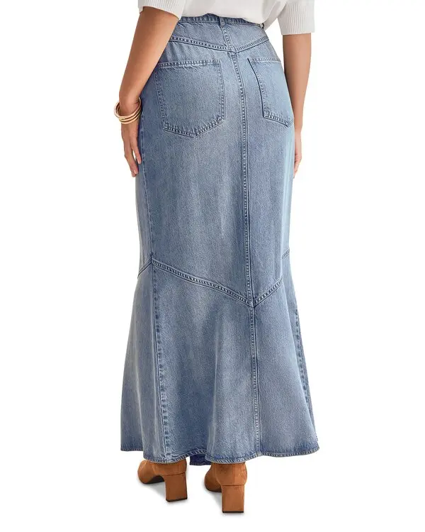 Splendid Shank Front Denim Maxi Skirt