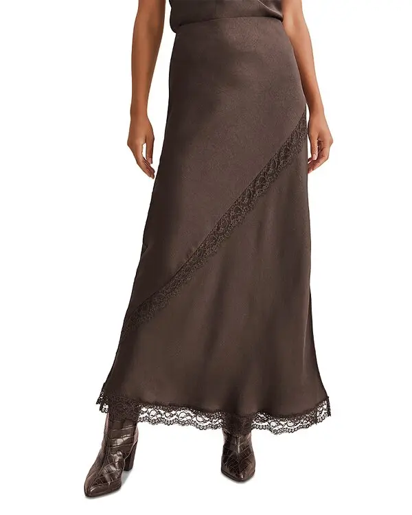Splendid Penelope Lace Maxi Slip Skirt
