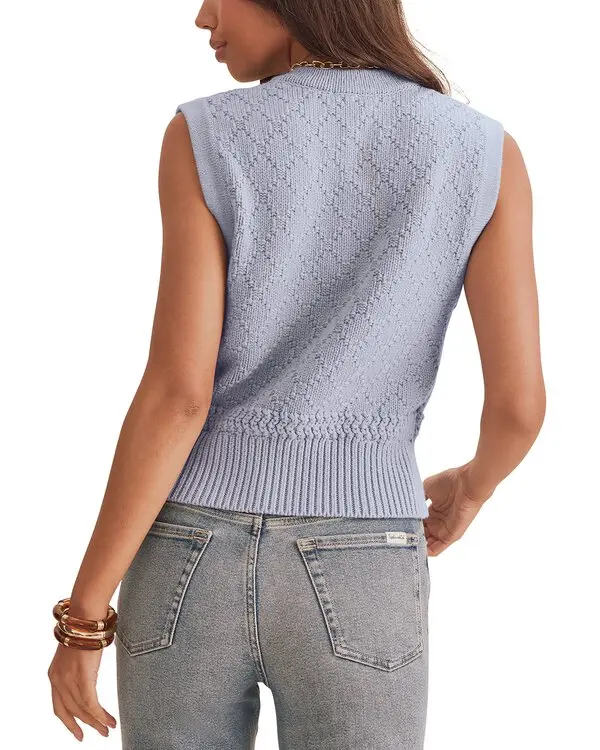 Splendid Benson Zippered Sweater Vest - Blue Mist