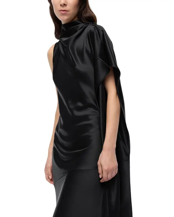Pinko De Tomaso Asymmetrical Satin Dress