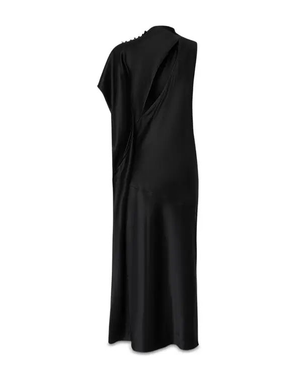 Pinko De Tomaso Asymmetrical Satin Dress