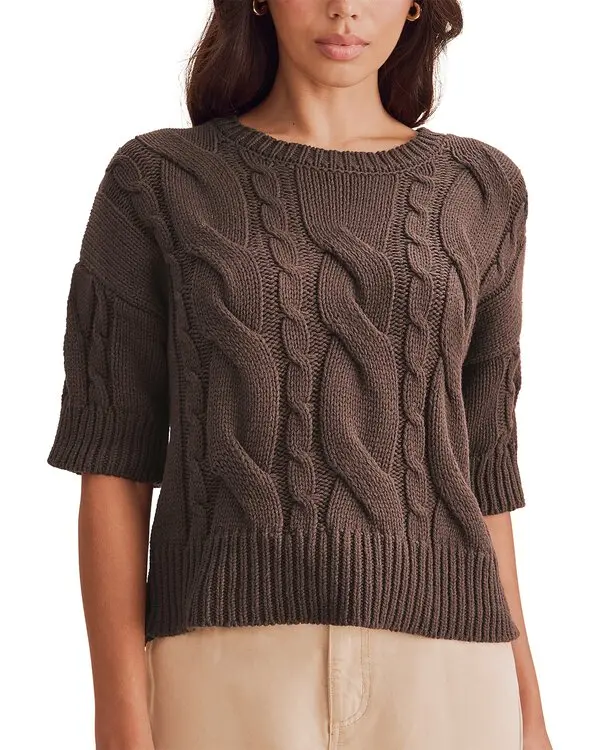 Splendid Rhiannon Cable Knit Sweater - Java