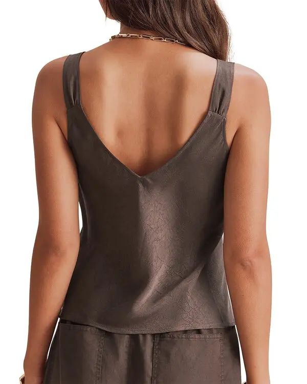 Splendid Sleeveless Lace Trim Tank Top