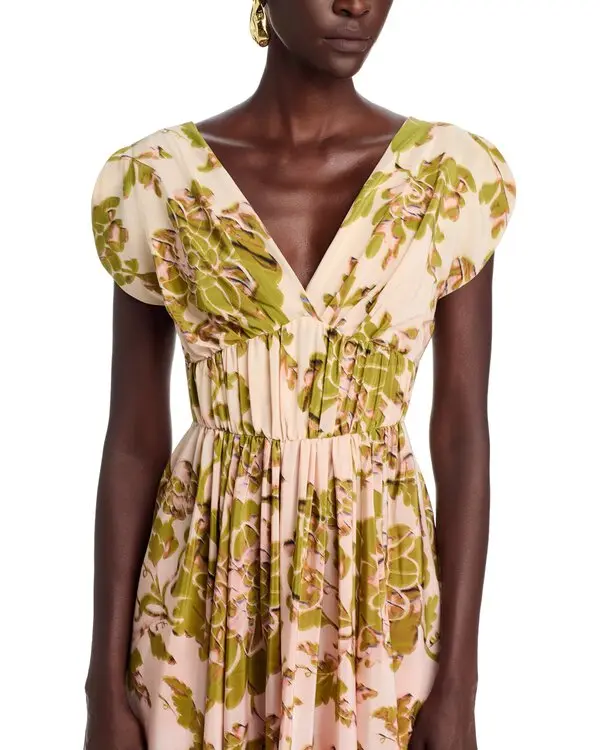 La DoubleJ Waldorf Silk Ombre Midi Dress