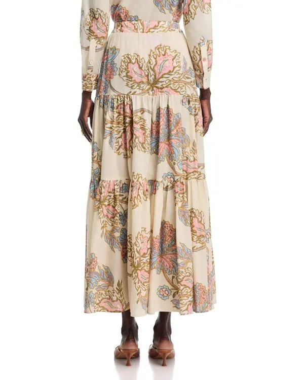 La DoubleJ Tiered Pull On Cotton Skirt - Swathe