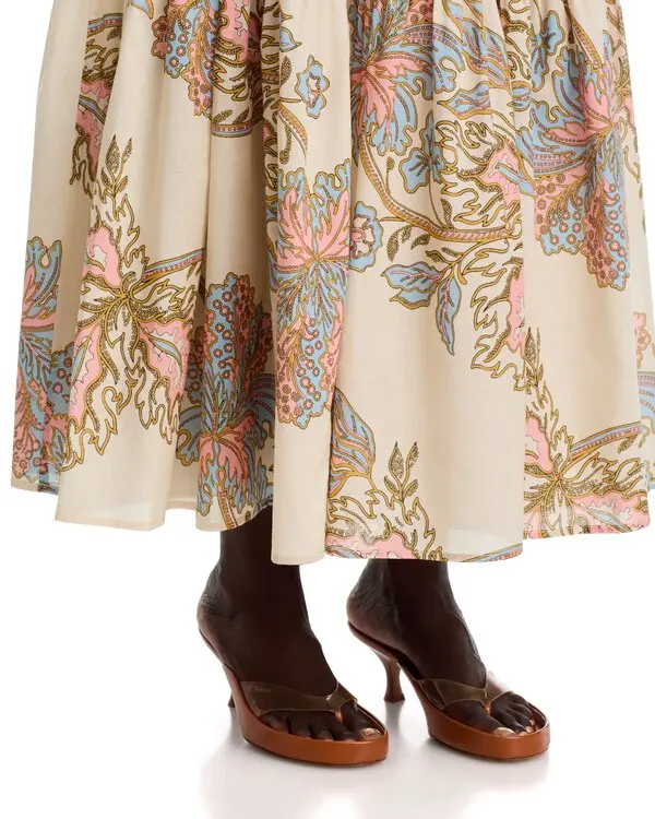 La DoubleJ Tiered Pull On Cotton Skirt - Swathe