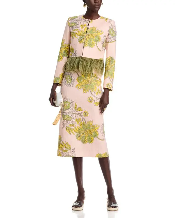 La DoubleJ Pencil Placee Floral Skirt