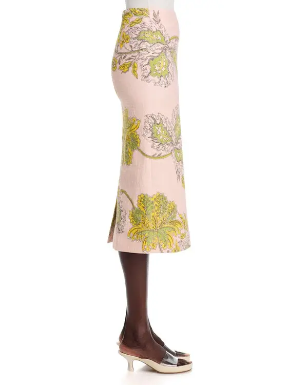 La DoubleJ Pencil Placee Floral Skirt