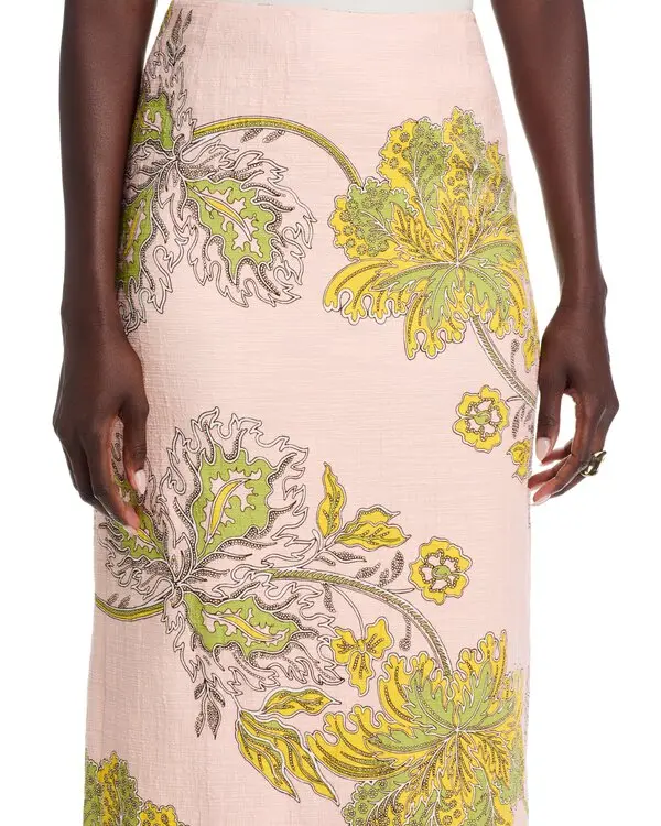 La DoubleJ Pencil Placee Floral Skirt