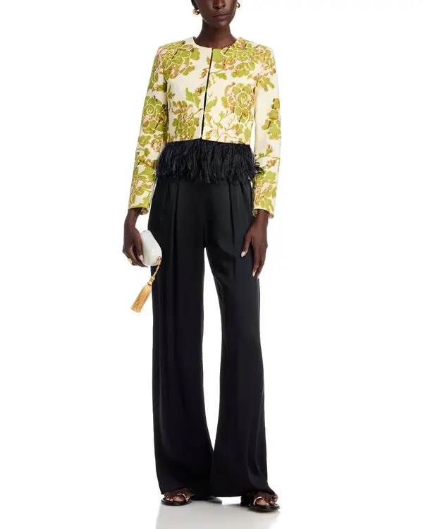 La DoubleJ Bijoux Feather Trim Jacket
