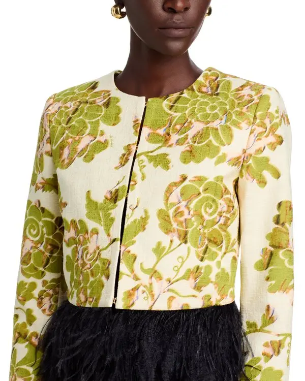 La DoubleJ Bijoux Feather Trim Jacket