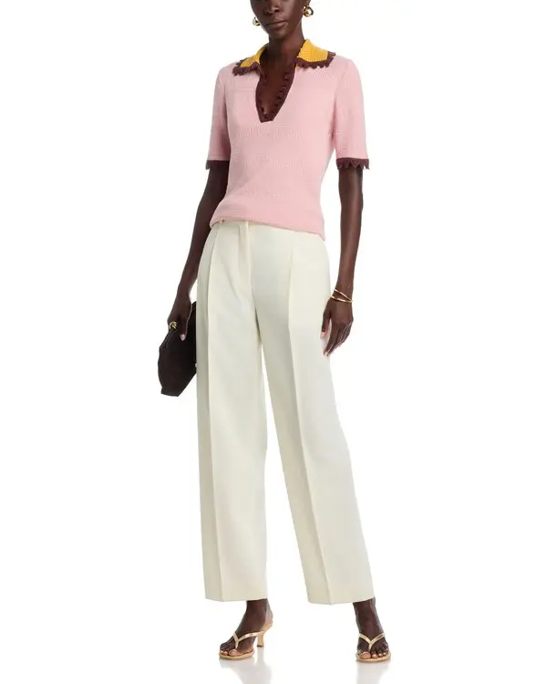 La DoubleJ Cotton Cashmere Knit Polo Shirt