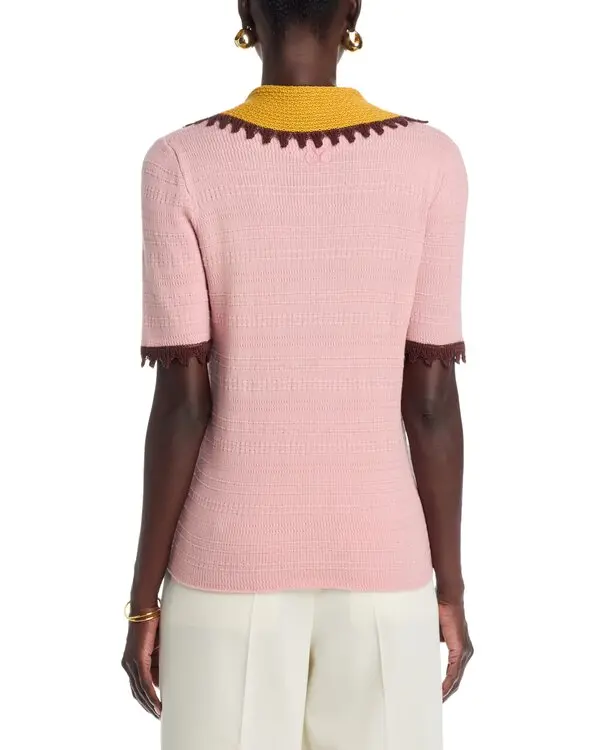 La DoubleJ Cotton Cashmere Knit Polo Shirt