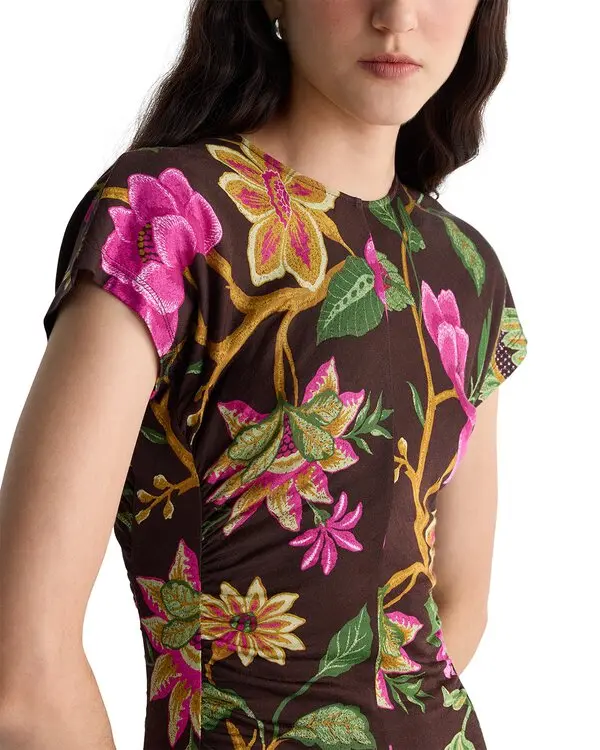 Diane Von Furstenberg Mavis Short Sleeve Midi Dress