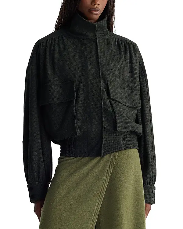 Diane Von Furstenberg Shay Stand Collar Jacket