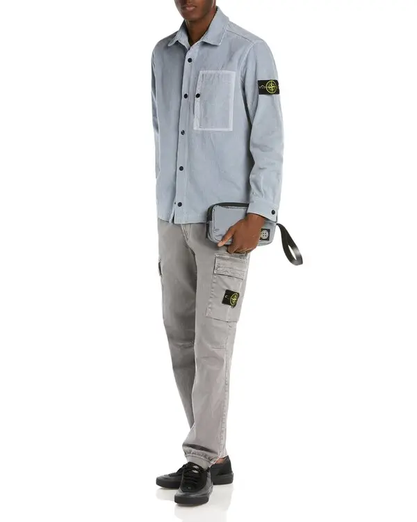 Stone Island Boxy Outline Pocket Cotton Corduroy Overshirt