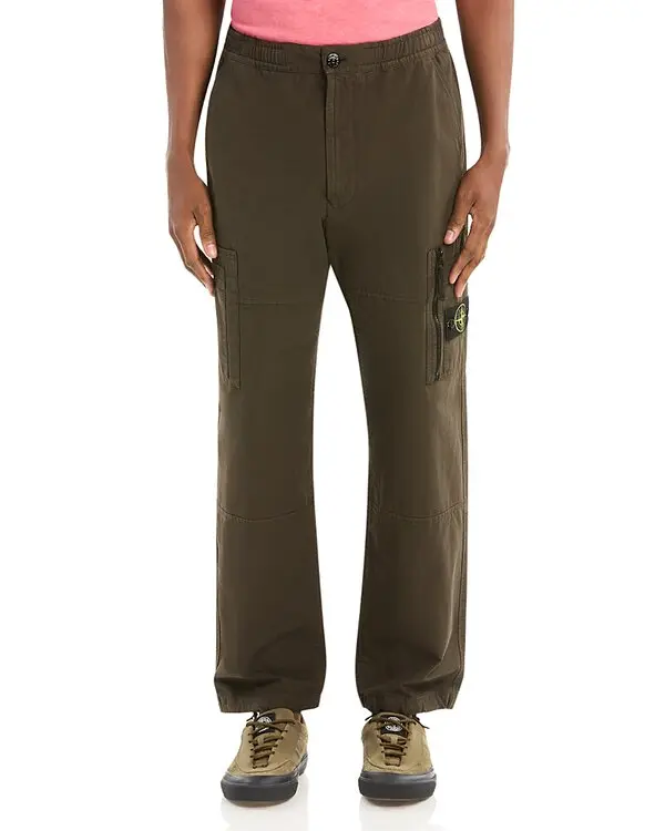 Stone Island Pantalone Loose Fit Cotton Pants
