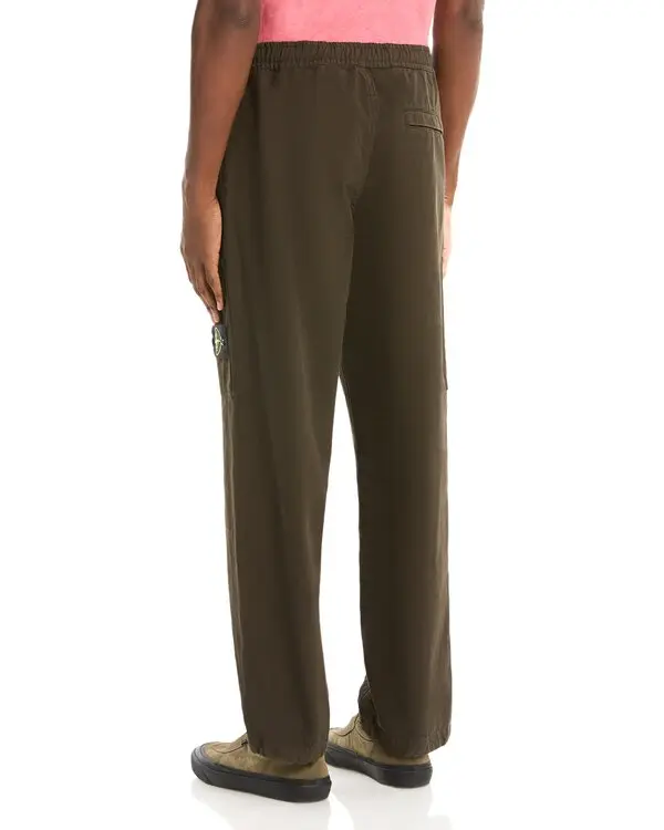 Stone Island Pantalone Loose Fit Cotton Pants