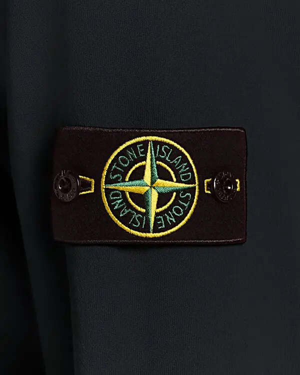 Stone Island Felpa Solid Cotton Hooded Sweatshirt