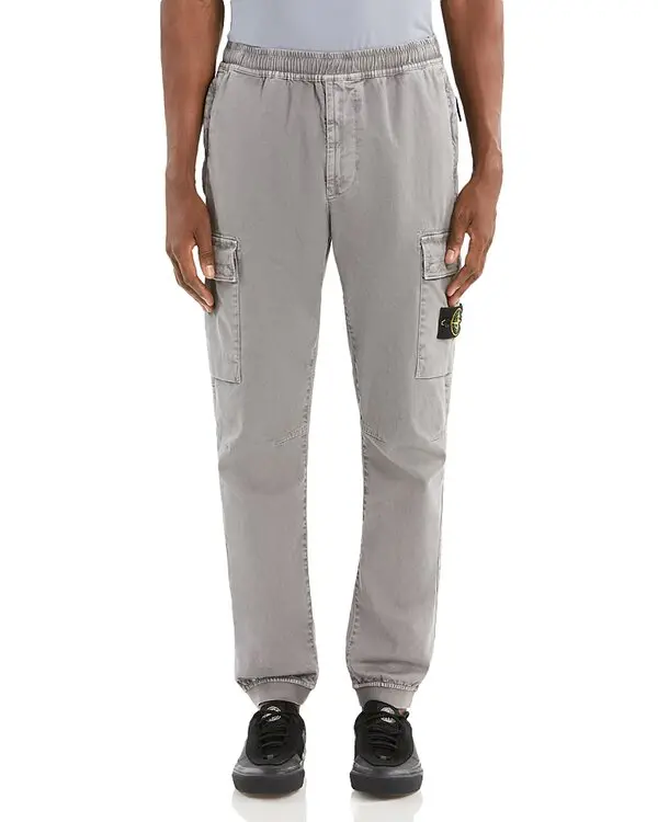 Stone Island Cotton Blend Tapered Cargo Pants - Grey