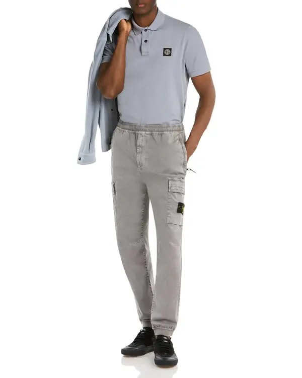 Stone Island Cotton Blend Tapered Cargo Pants - Grey