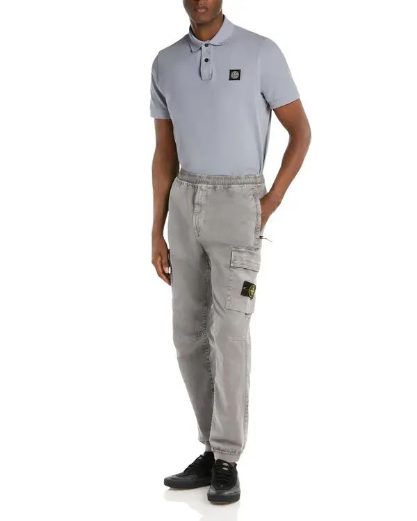 Stone Island Cotton Blend Tapered Cargo Pants - Grey